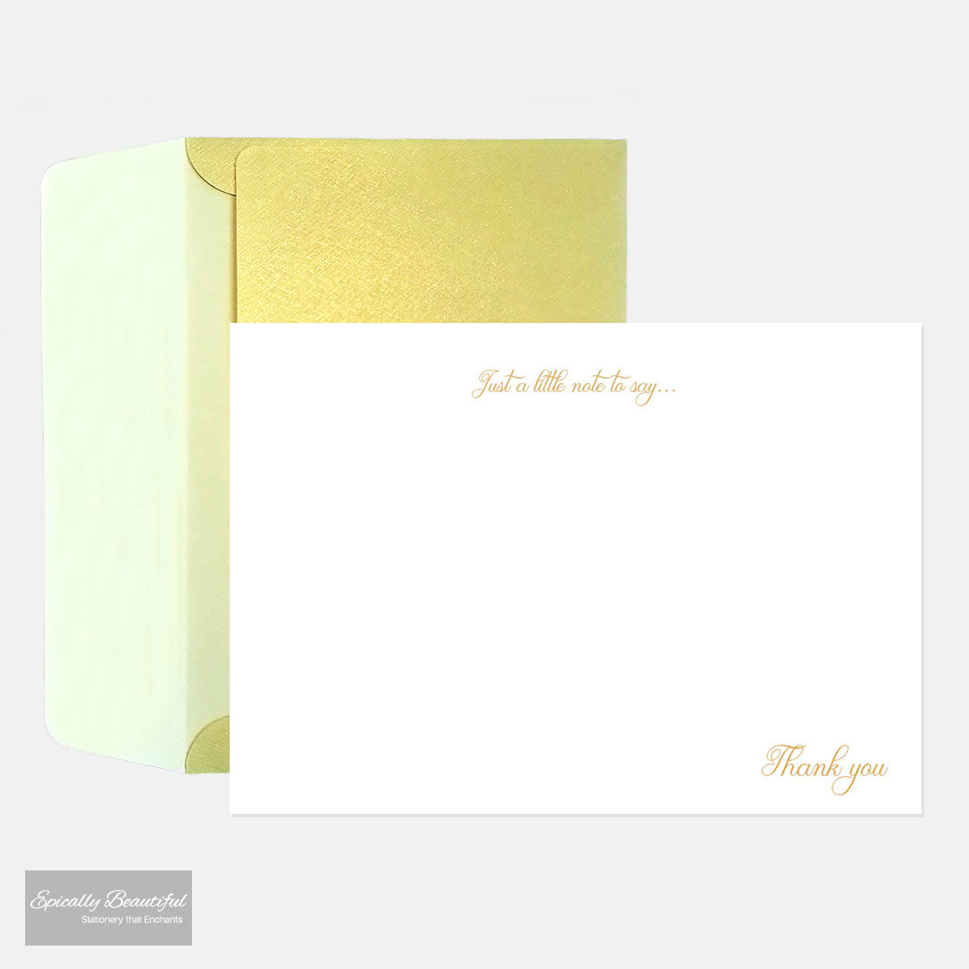 Engraved Correspondence Cards Set | Just a little note to say Thank You ...